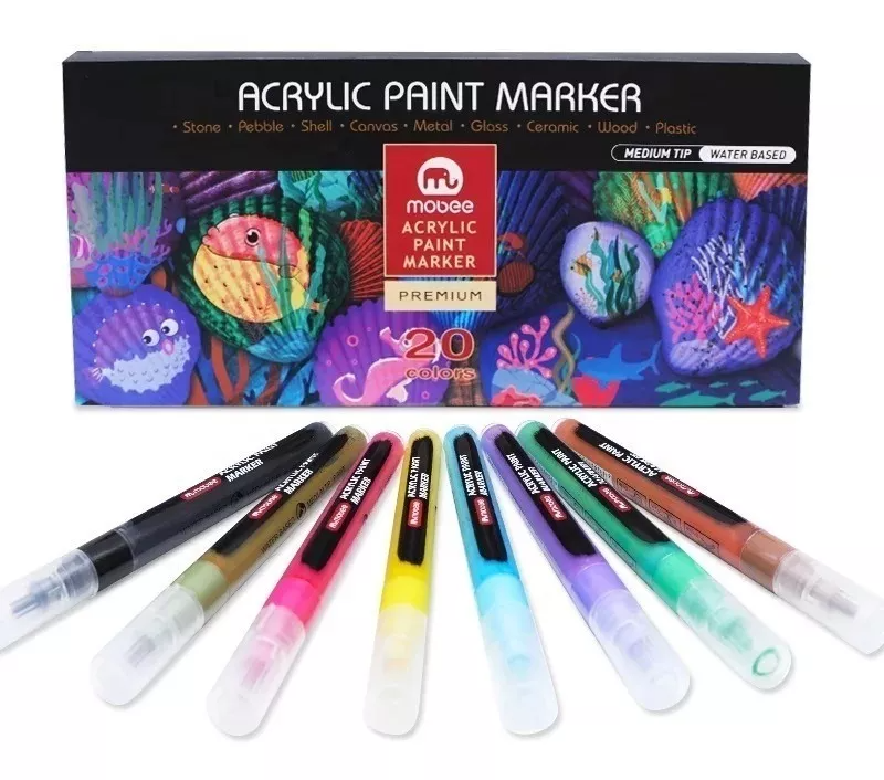 Marcadores Acrílicos Mobee Tipo Posca | 20 Colores 3 MM – Fun At Home Chile