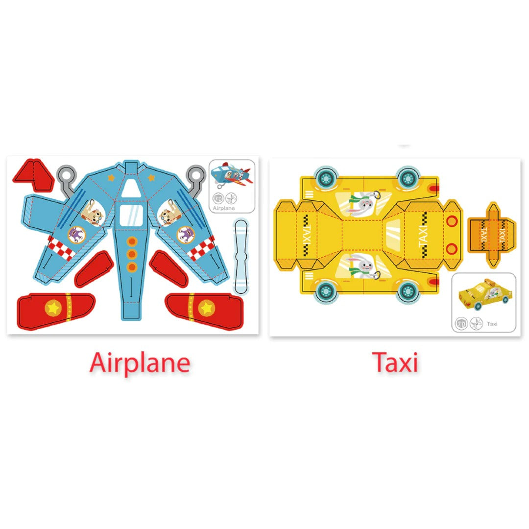 Kit de 10 Origami 3D (Prearmados) - Medios de Transporte – Fun At Home ...